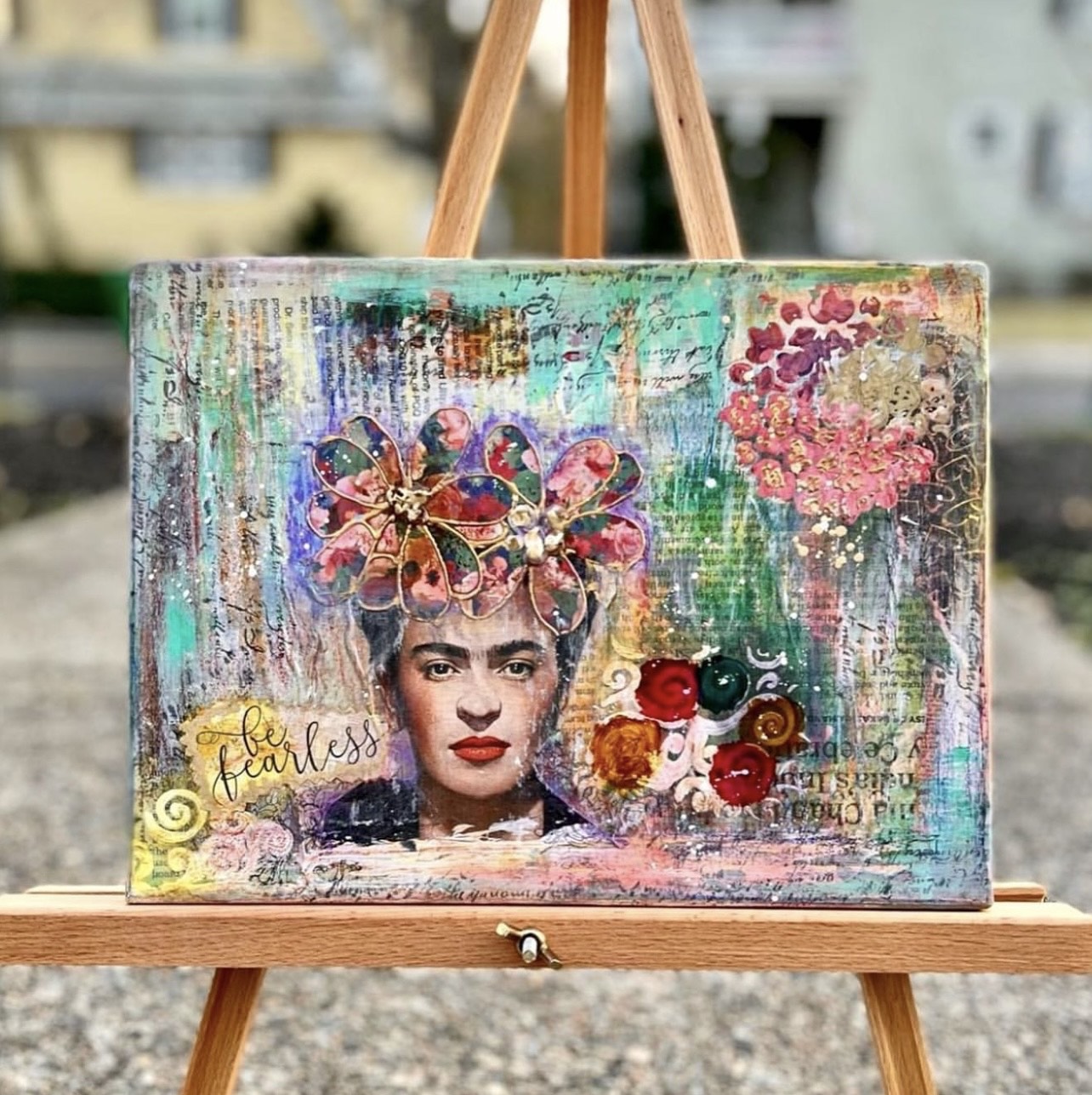 Nights Out At New Art Mixed Media Collage Canvas AEW23601 New Art